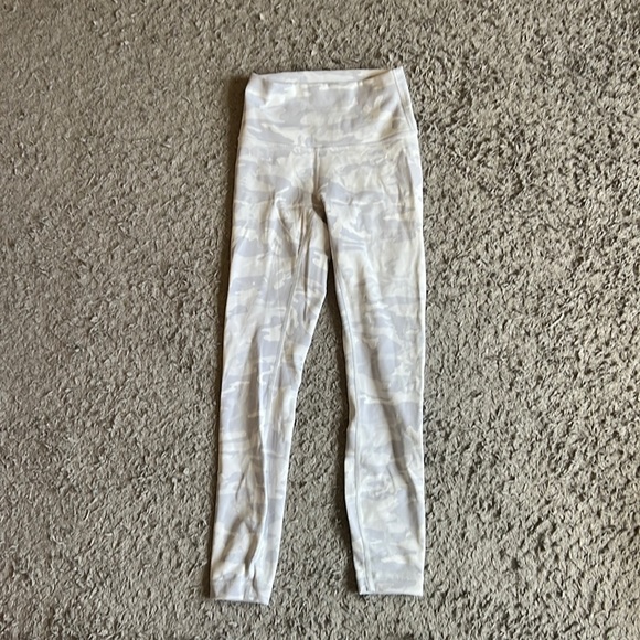 lululemon athletica | Pants & Jumpsuits | Lululemon White Camo Align ...